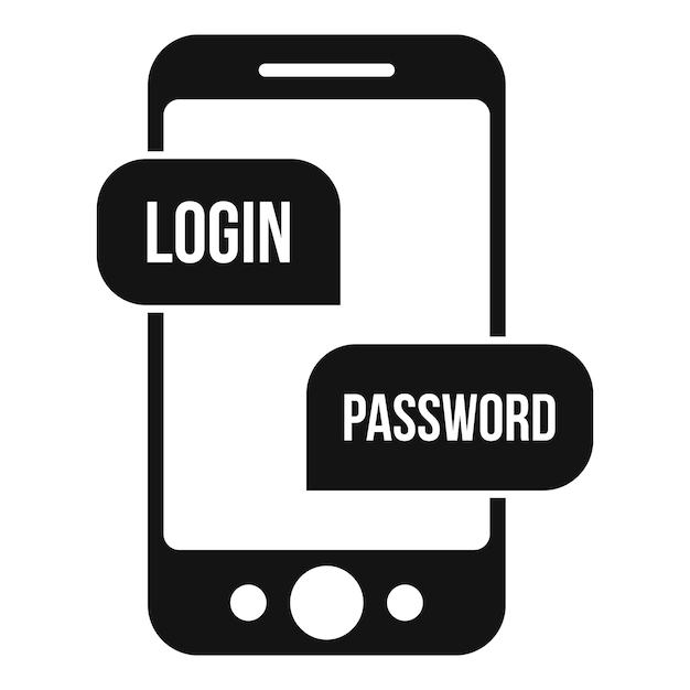 Premium Vector | Phone login authentication icon Simple illustration of ... Premium Vector | Phone login authentication icon Simple illustration of ...