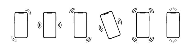 Premium Vector | Phone ringing or vibrating icon set smartphone ... Premium Vector | Phone ringing or vibrating icon set smartphone ...