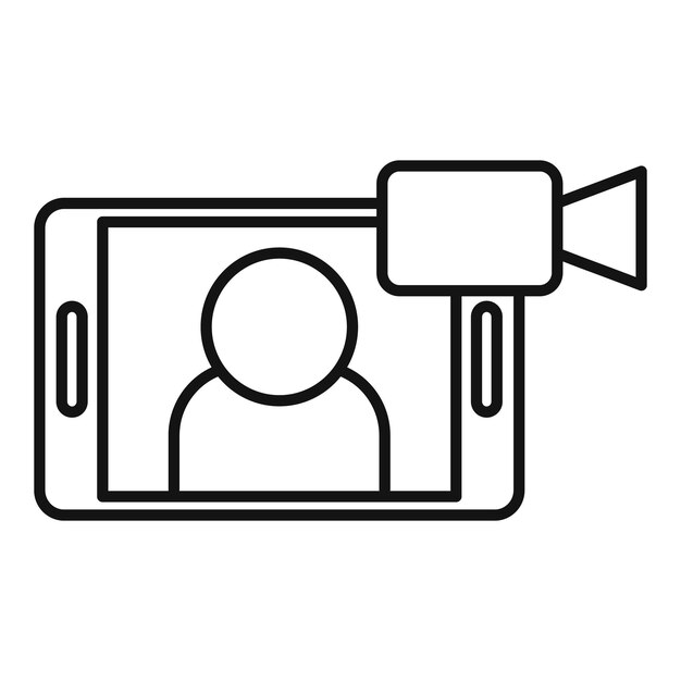 Premium Vector | Phone video call icon Outline Phone video call vector ... Premium Vector | Phone video call icon Outline Phone video call vector ...