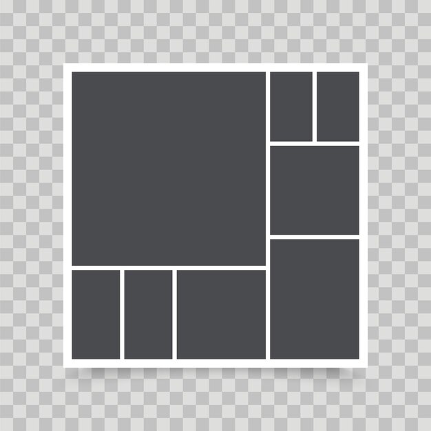 Premium Vector Mood Board Template Photo Collage Grid Vector Illustration