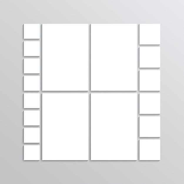 Premium Vector Scrapbook Grid Collection Set Of Photo Collage