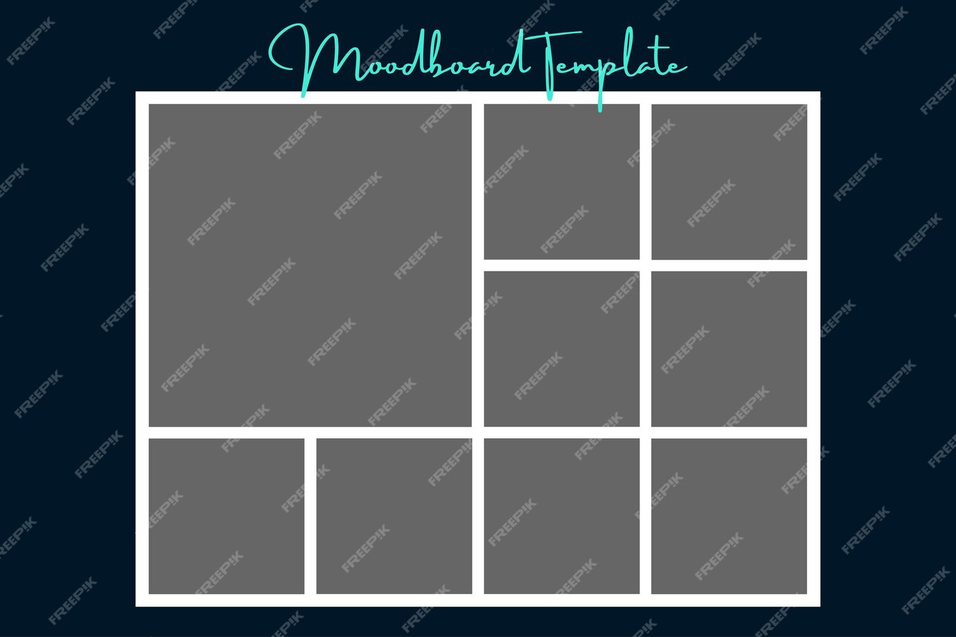 Premium Vector Photo Collage Moodboard Template Album Pictures Grid