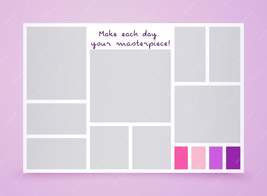 Premium Vector Photo Collage Template Mood Board Layout Vector