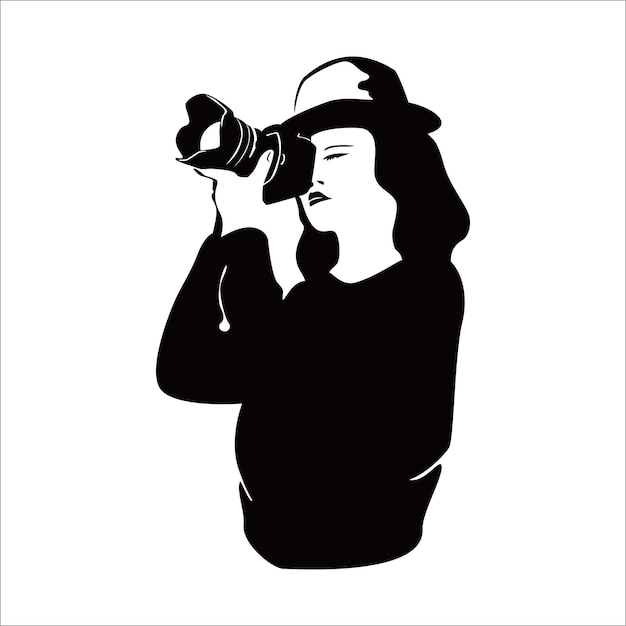 Premium Vector | Photograph silhouette. people use camera vector ... Premium Vector | Photograph silhouette. people use camera vector ...