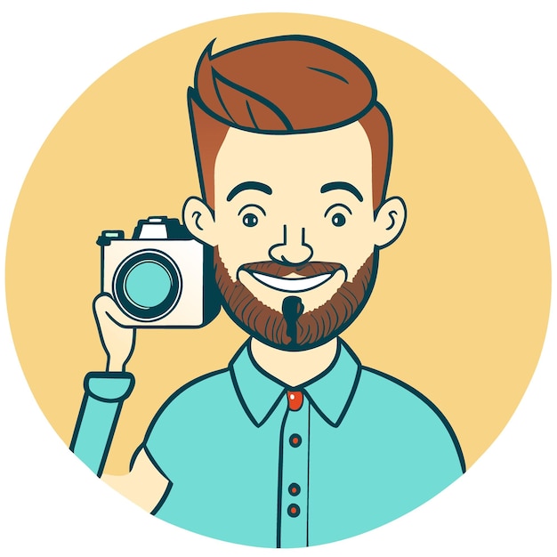 Premium Vector | Photographer man vector illustration cartoon Premium Vector | Photographer man vector illustration cartoon