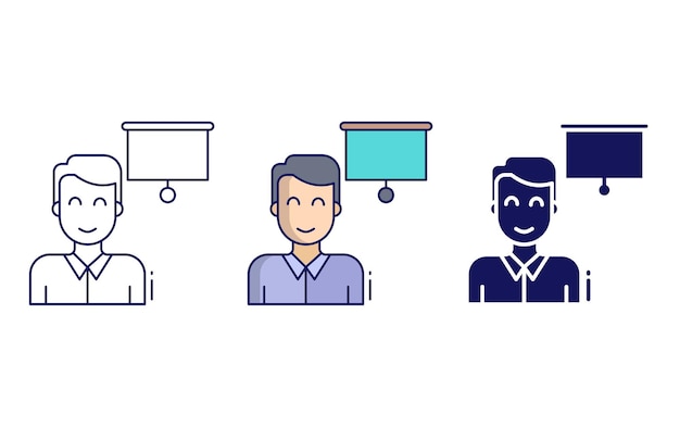Premium Vector | Physics teacher vector icon Premium Vector | Physics teacher vector icon