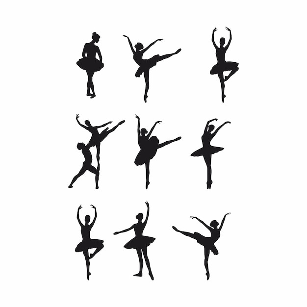 Premium Vector A Picture Of A Group Of Ballet Dancers With