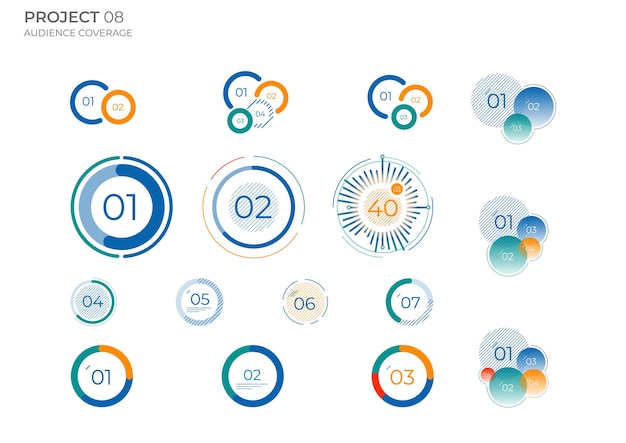 Premium Vector | Pie charts finance elements commercial vector illustration Premium Vector | Pie charts finance elements commercial vector illustration