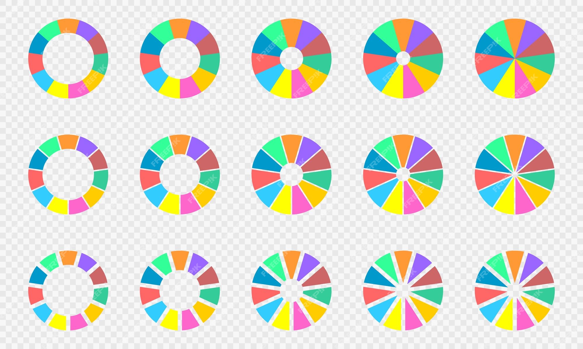 Premium Vector | Pie and donut charts set colorful circle diagrams ... Premium Vector | Pie and donut charts set colorful circle diagrams ...