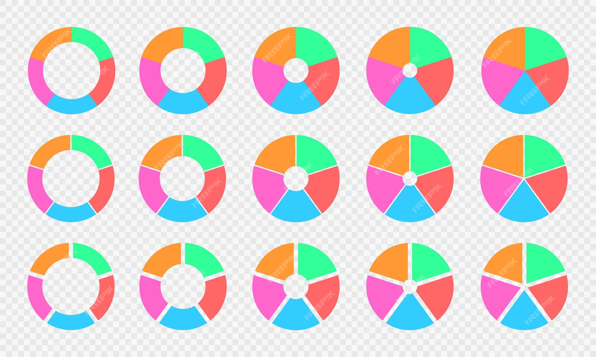 Premium Vector | Pie and donut charts set colorful circle diagrams ... Premium Vector | Pie and donut charts set colorful circle diagrams ...