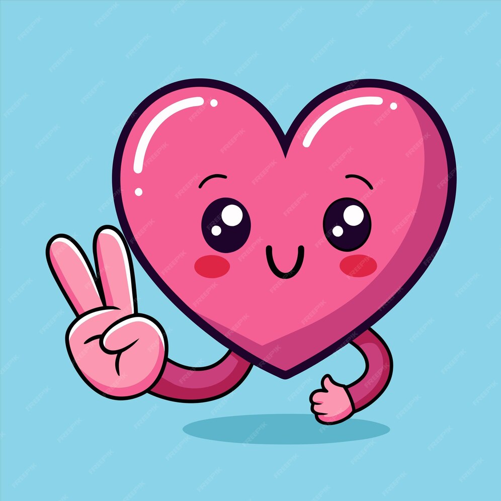 Premium Vector | A pink heart with the word love on it Premium Vector | A pink heart with the word love on it