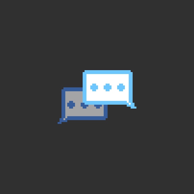 Premium Vector Pixel Art Bubble Chat Icon