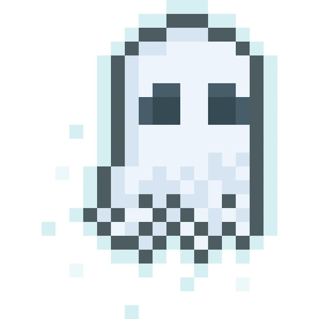 Premium Vector | Pixel art cartoon cute classic ghost character Premium Vector | Pixel art cartoon cute classic ghost character