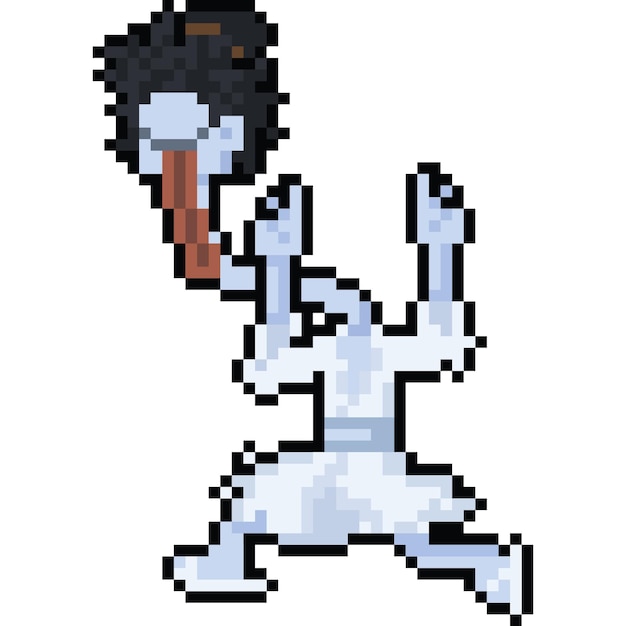 Premium Vector | Pixel art cartoon japan long neck ghost character Premium Vector | Pixel art cartoon japan long neck ghost character