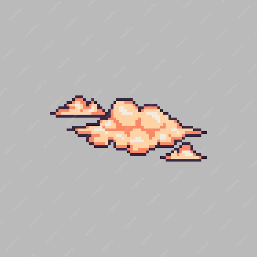 Premium Vector Pixel Art Cloud For Game Asset
