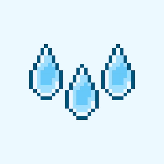 Premium Vector | Pixel art style, 18 bit style rain vector Premium Vector | Pixel art style, 18 bit style rain vector
