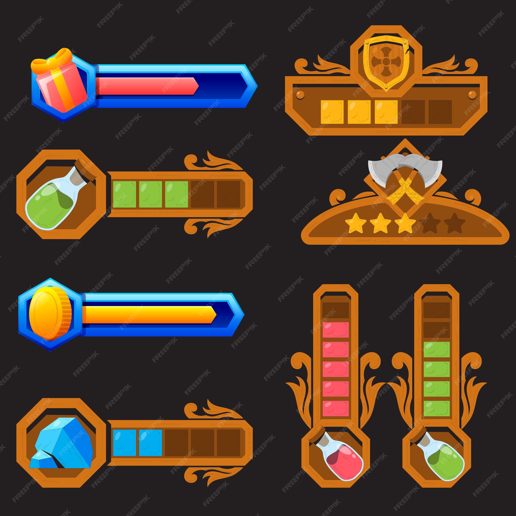 Premium Vector | Pixel game icon Retro video games element arcade UI button digital console 8bit ...