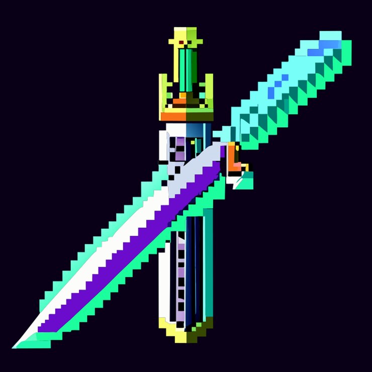 Premium Vector Pixel Sword Vector Illustration
