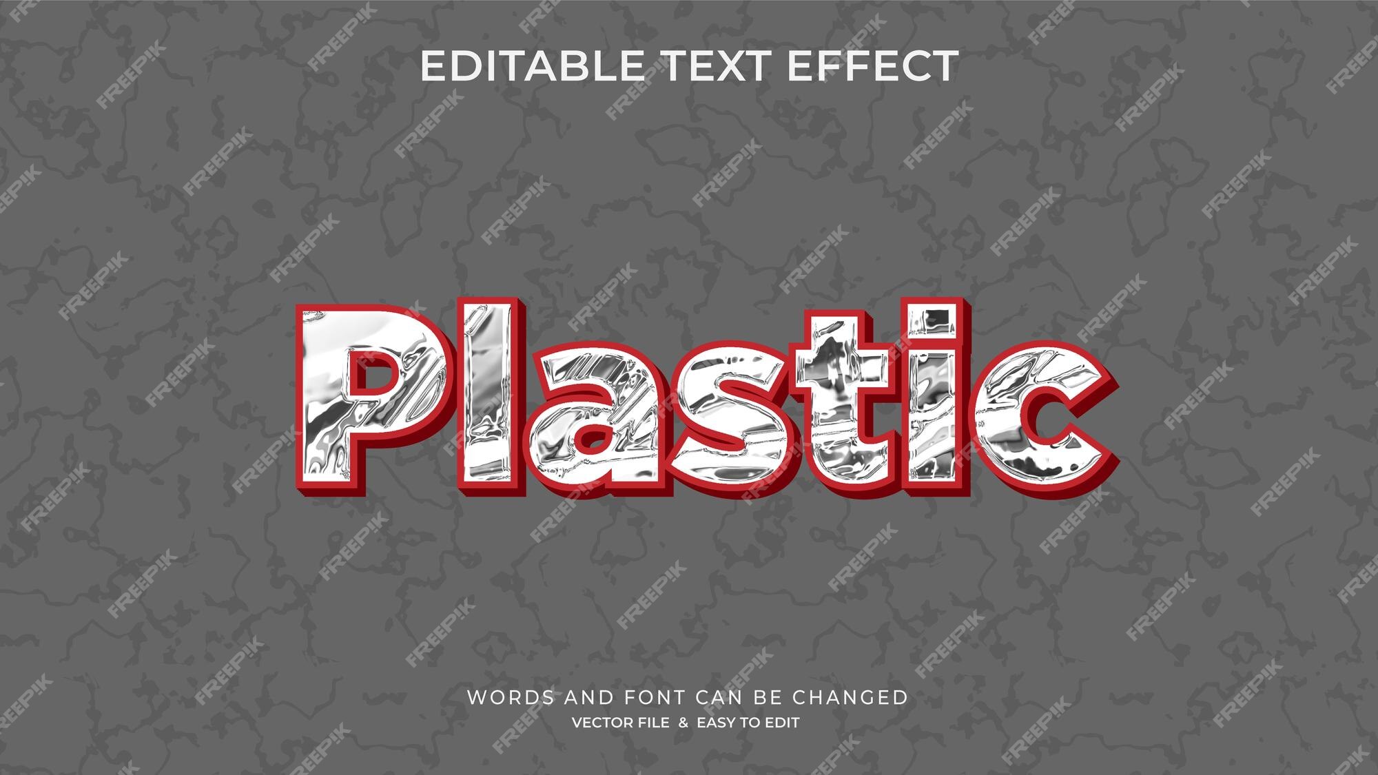 Premium Vector | Plastic text effects Premium Vector | Plastic text effects