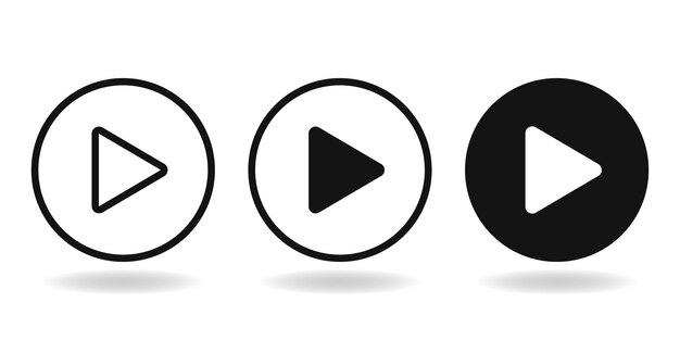 Premium Vector | Play icons set or audio and video play button icon set ... Premium Vector | Play icons set or audio and video play button icon set ...