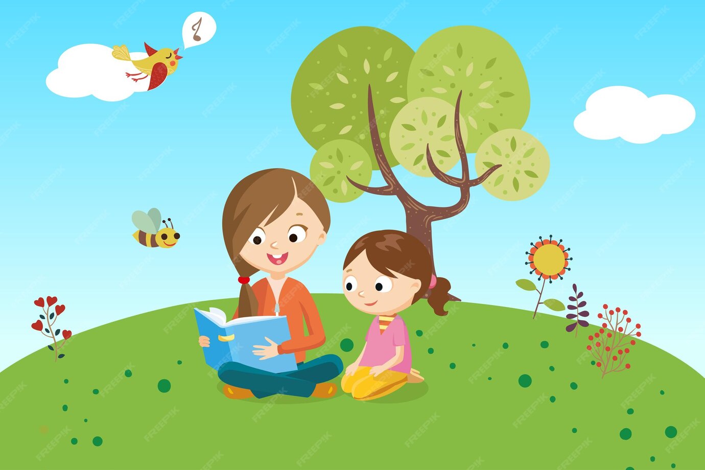 Premium Vector | Play and learn illustration flat design Premium Vector | Play and learn illustration flat design