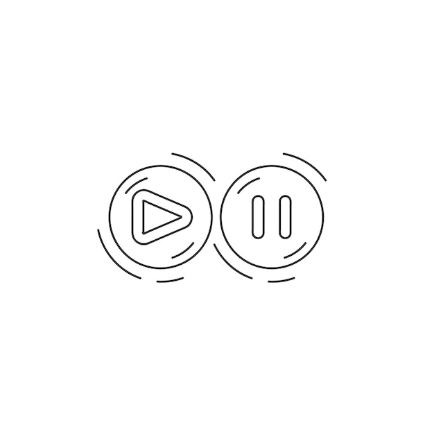 Premium Vector | Play pause button line icon play pause button thin ... Premium Vector | Play pause button line icon play pause button thin ...