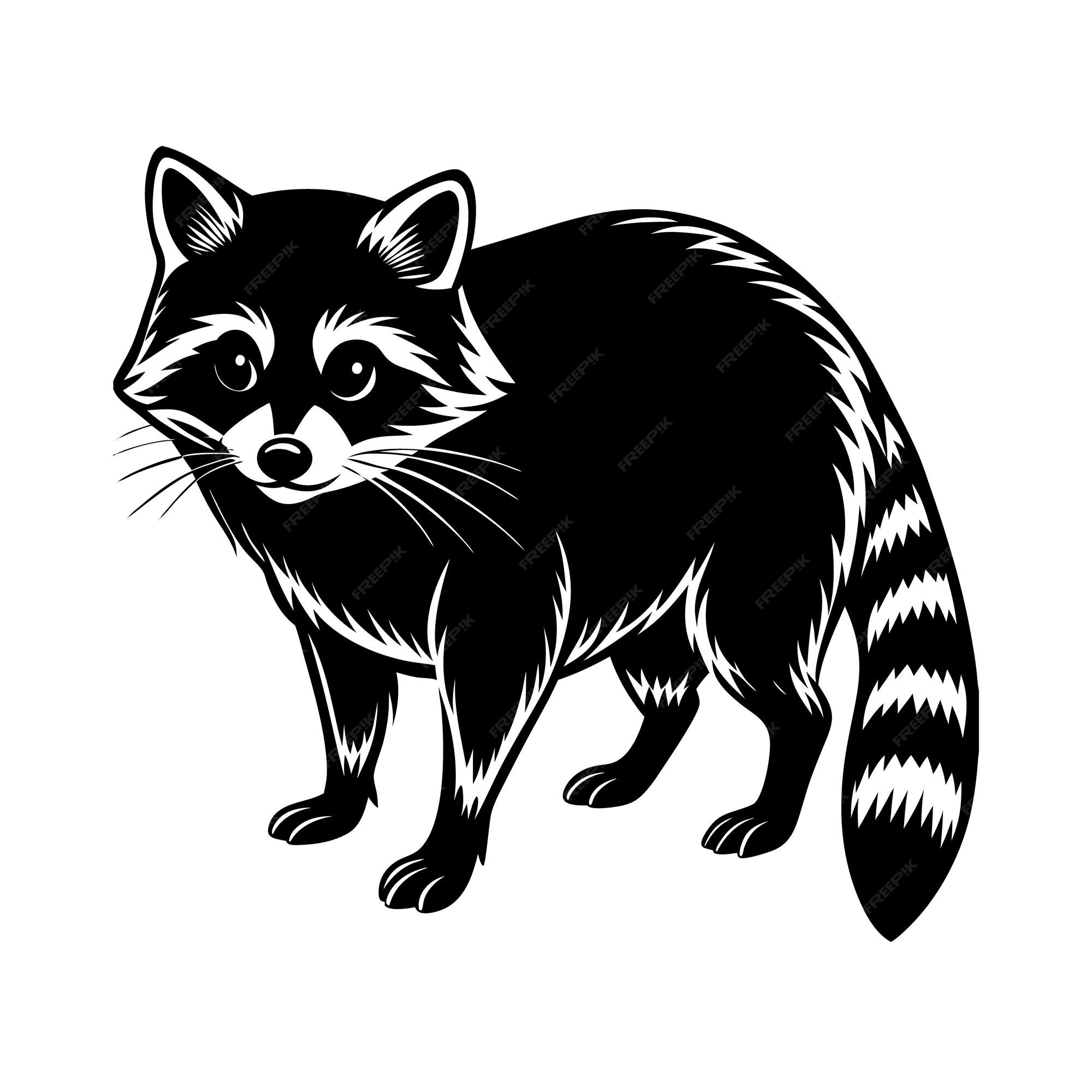 Premium Vector | Playful Raccoon Silhouette Vector Premium Vector | Playful Raccoon Silhouette Vector