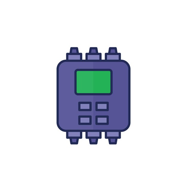 Premium Vector | Plc icon with outline programmable logic controller Premium Vector | Plc icon with outline programmable logic controller
