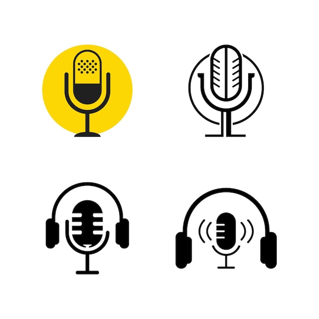Premium Vector | Podcast logo vector illustration design Premium Vector | Podcast logo vector illustration design