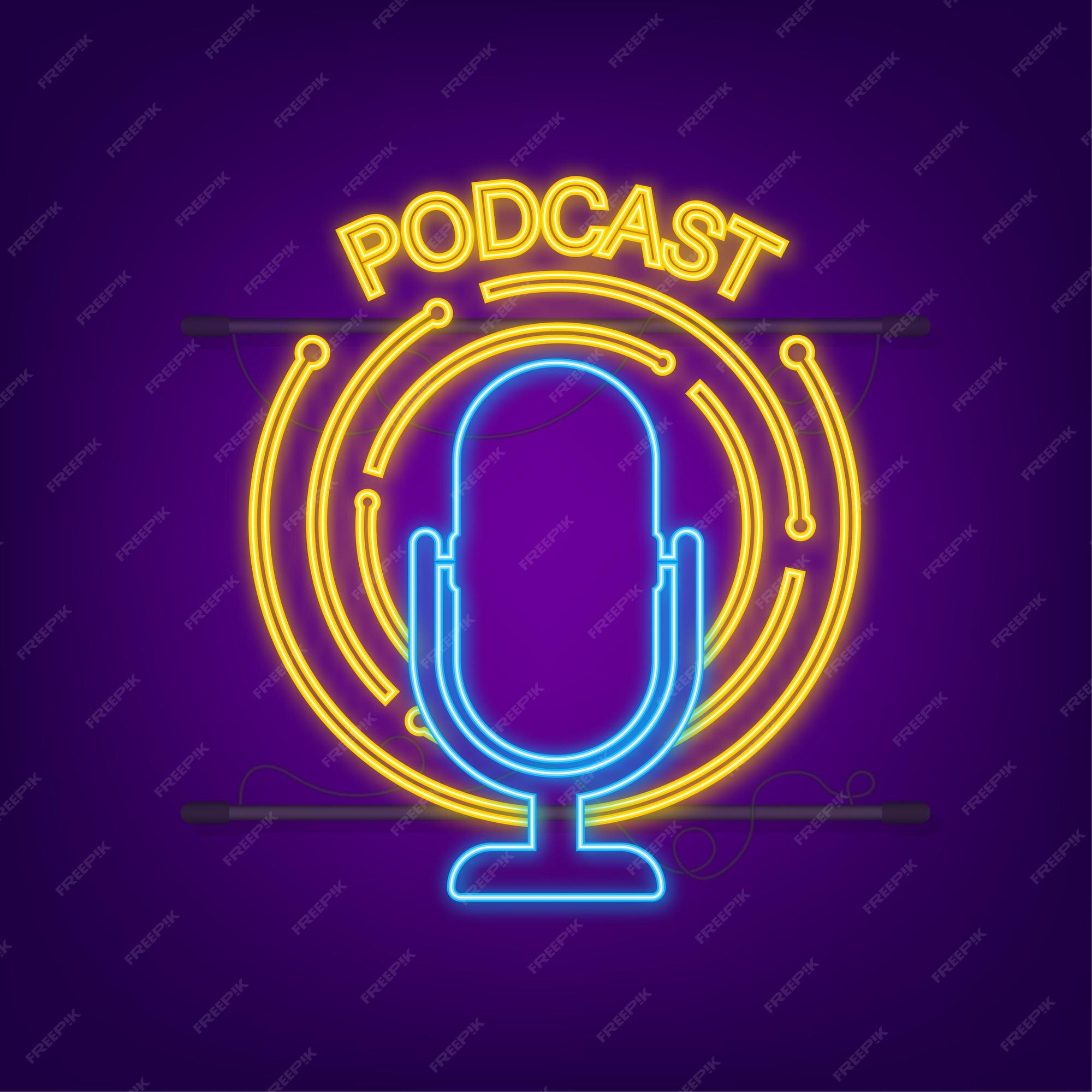 Premium Vector | Podcast neon icon. Badge, icon, stamp, logo. Neon icon ... Premium Vector | Podcast neon icon. Badge, icon, stamp, logo. Neon icon ...