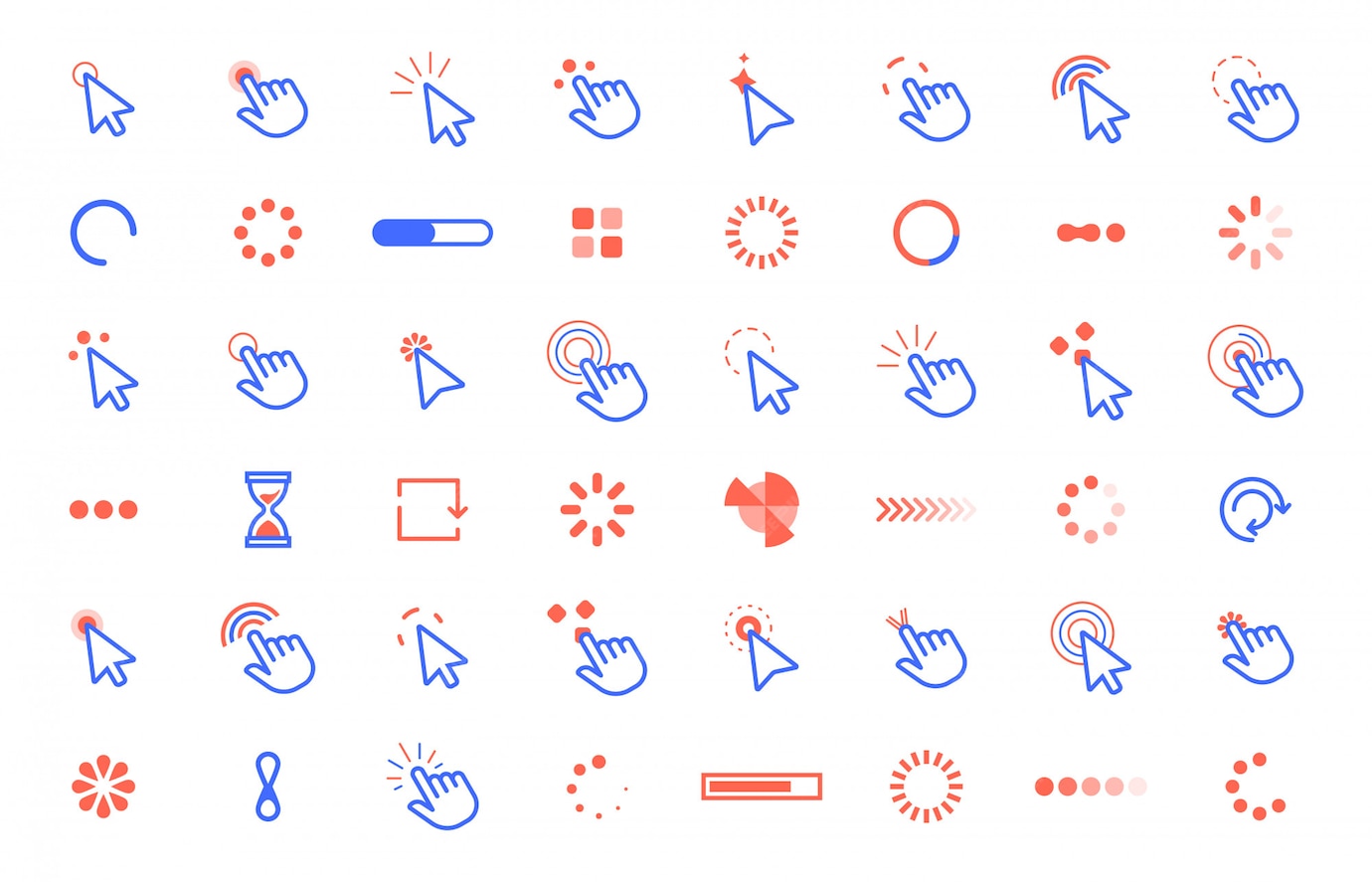 Premium Vector | Pointer click icon. Web clicks pointer cursor ...