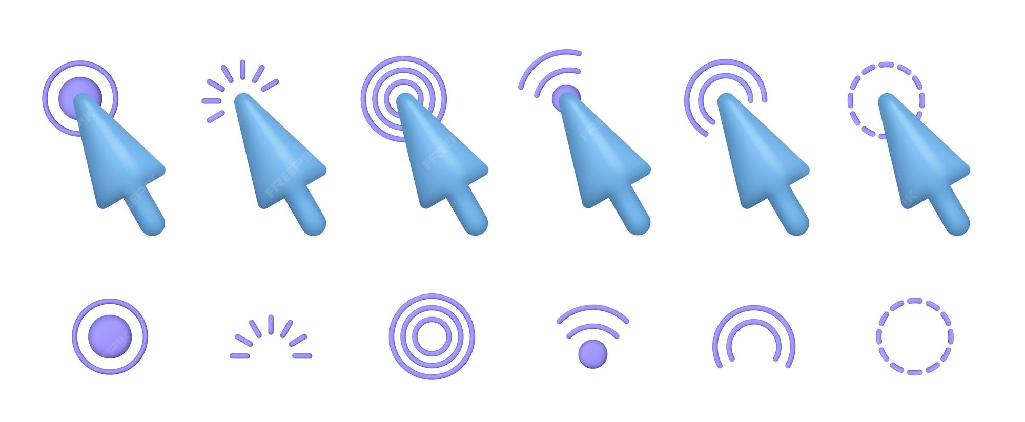 Premium Vector | Pointer cursor for computer ui element design