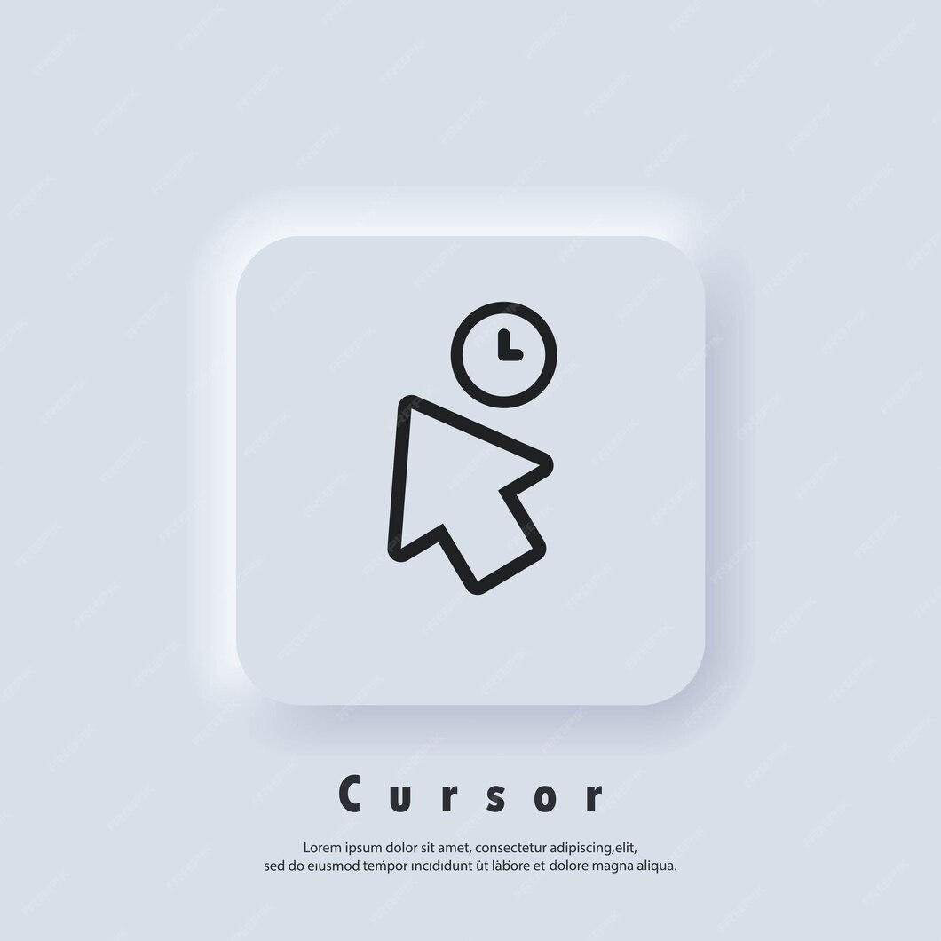 Premium Vector | Pointer icon logo. Cursor sign. Click icon. Computer mouse, cursors, pointing ...