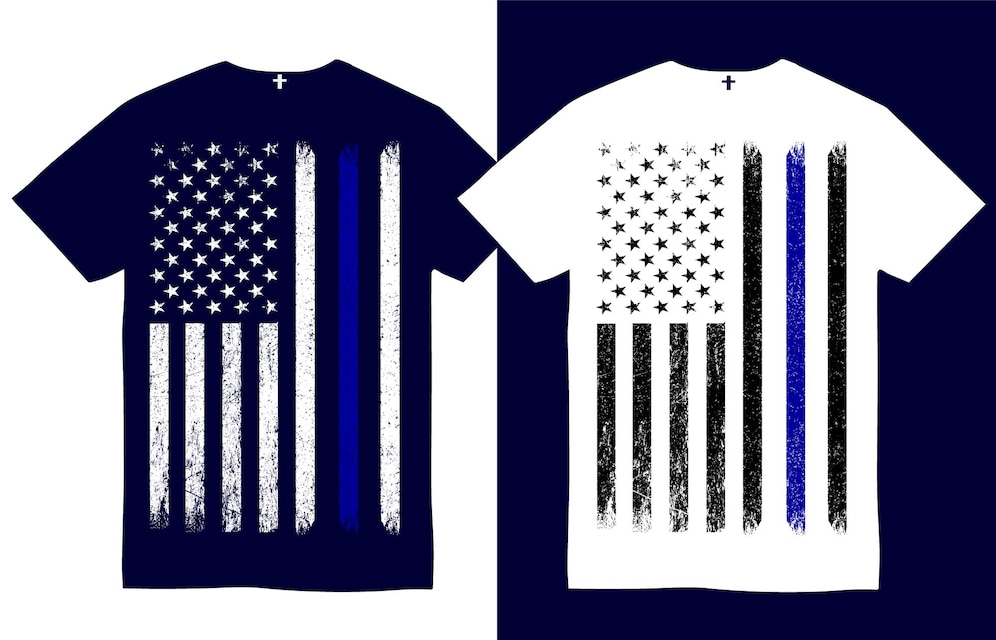 Premium Vector Police Lives Thin Blue Line Flag Tshirt Vector Design