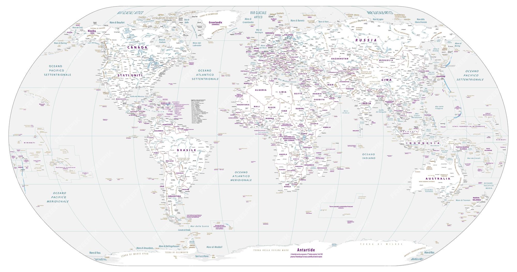 Premium Vector | Political world map outline Italian language labeled ... Premium Vector | Political world map outline Italian language labeled ...