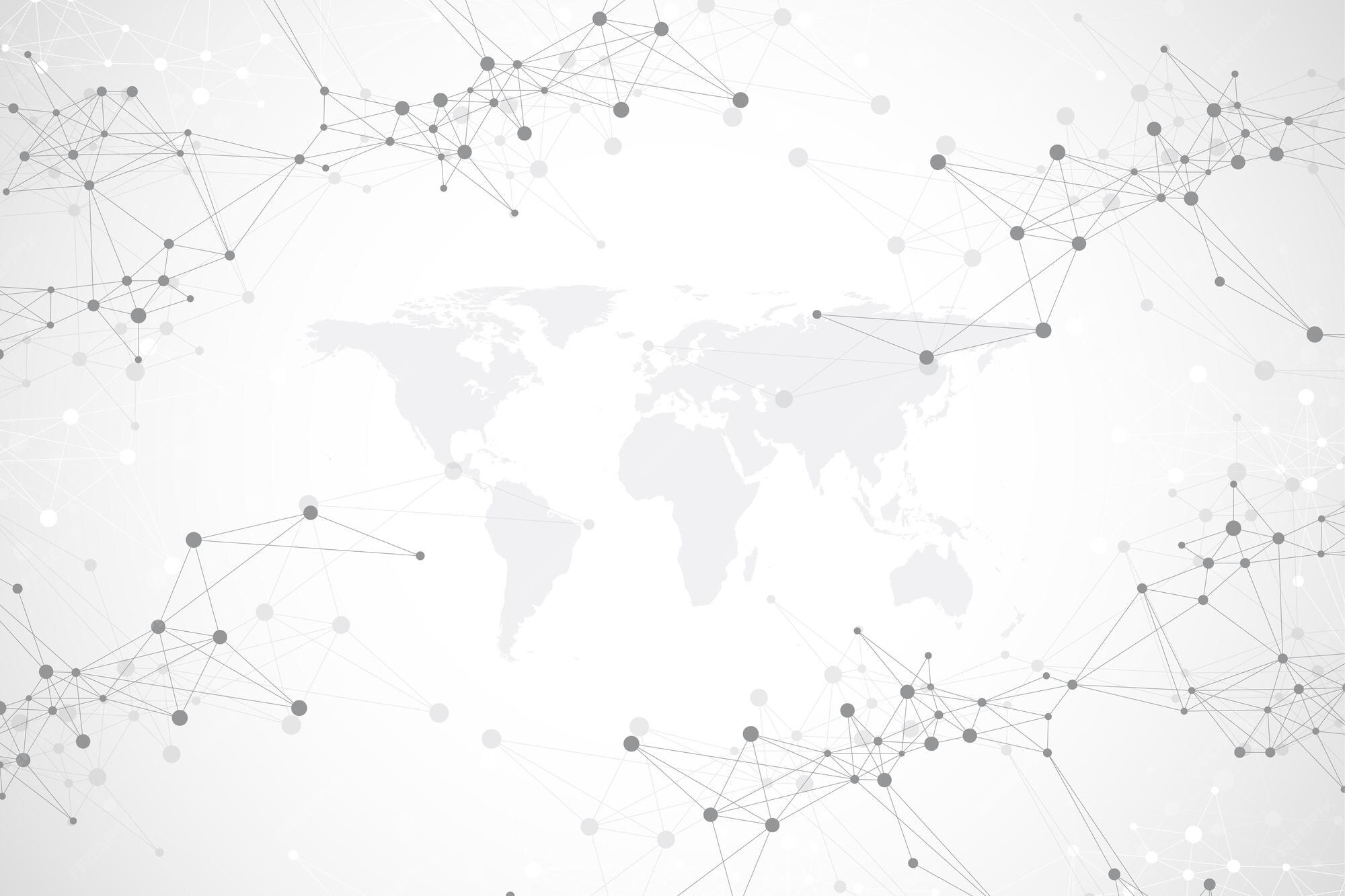Premium Vector Political World Map With Global Technology Networking