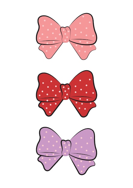Premium Vector | Polka dots ribbon Premium Vector | Polka dots ribbon