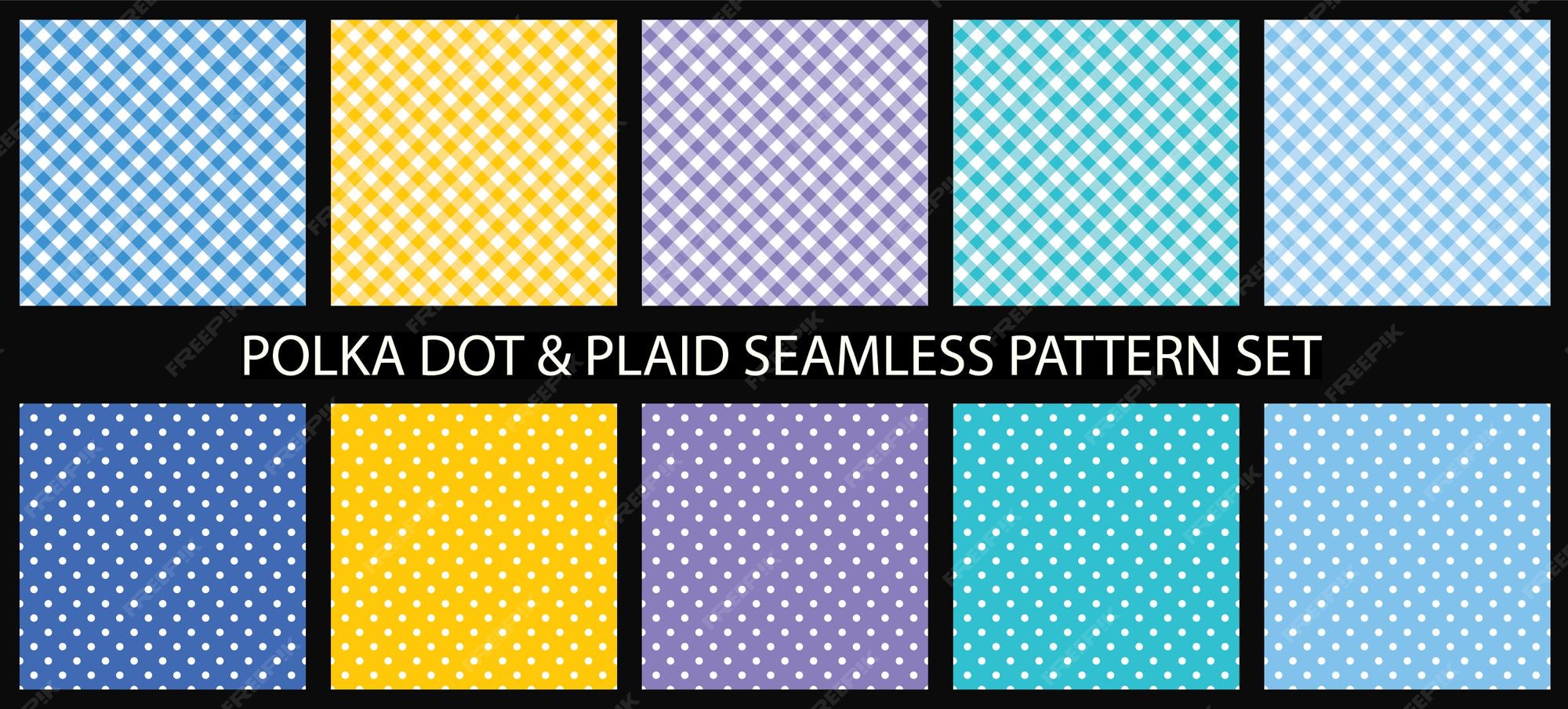 Premium Vector | Polka dots seamless pattern set Premium Vector | Polka dots seamless pattern set