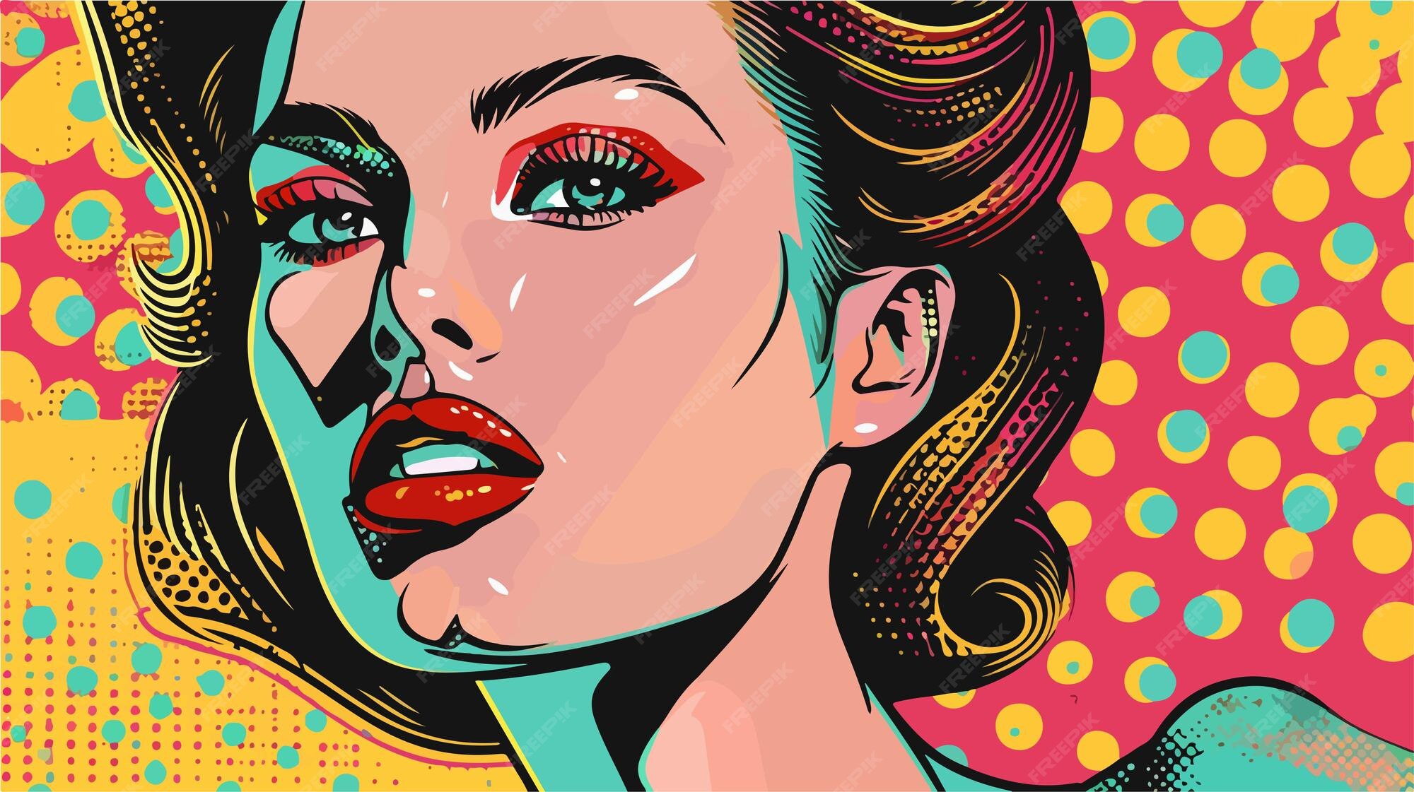 Pop Art Over Pattern Background Vector Illustration | Premium AI ... Pop Art Over Pattern Background Vector Illustration | Premium AI ...