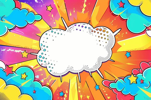 Premium Vector | Pop Art Style Speech Bubble Template Premium Vector | Pop Art Style Speech Bubble Template