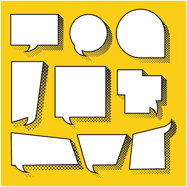 Premium Vector | Pop art style speech bubble vector design Premium Vector | Pop art style speech bubble vector design