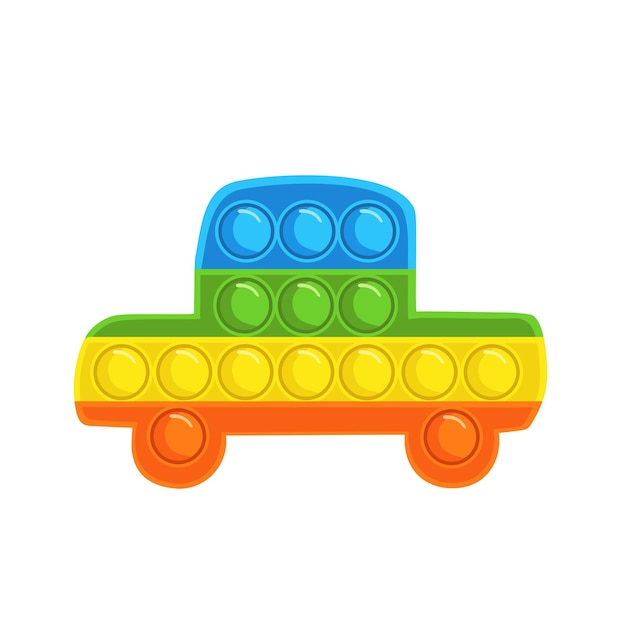 Premium Vector Pop It Antistress Fashionable Toy In The Form Of A Car