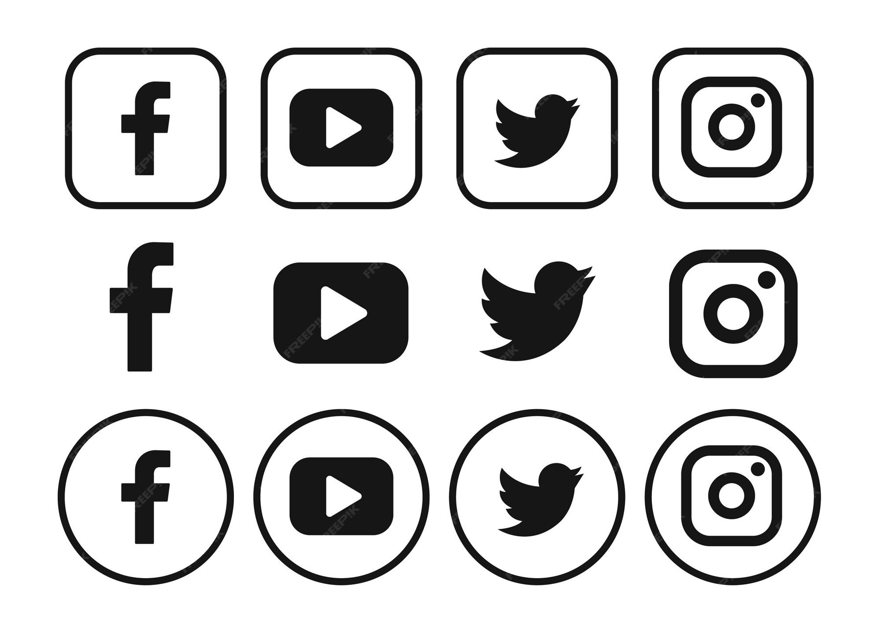 Premium Vector | Popular social media logotype collection. TikTok ...