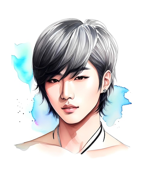 Premium Vector | Portrait of handsome asian man Premium Vector | Portrait of handsome asian man