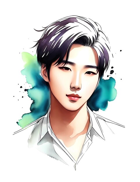Premium Vector | Portrait of handsome asian man Premium Vector | Portrait of handsome asian man