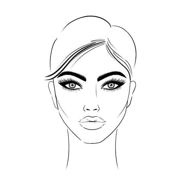 Premium Vector Portrait Of Young Woman