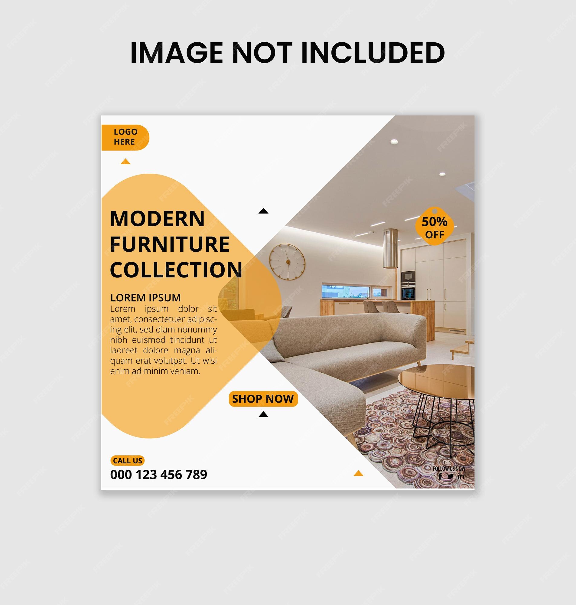 Premium Vector | A poster for a furniture collection called modern ... Premium Vector | A poster for a furniture collection called modern ...