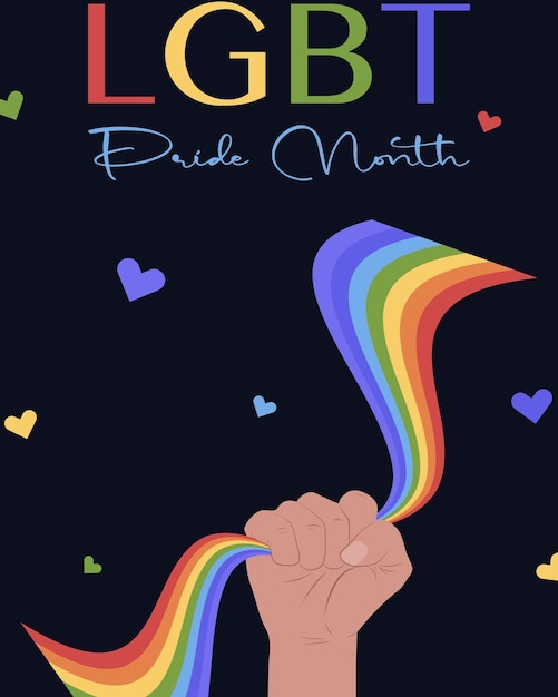 Premium Vector A Poster For Lgbt Pride Month