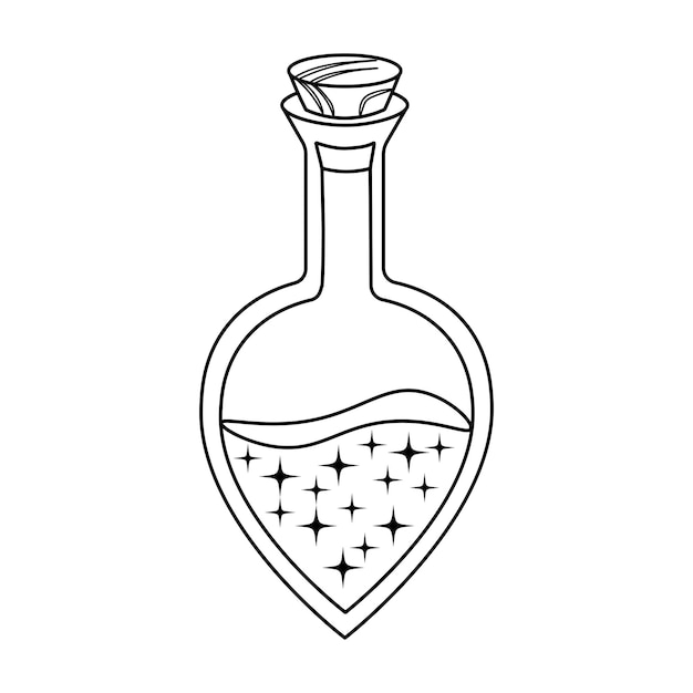Premium Vector | Potion bottle coloring page Premium Vector | Potion bottle coloring page