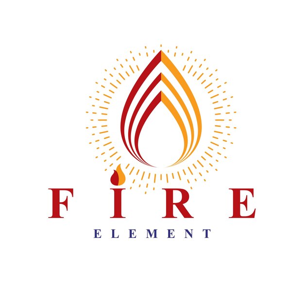 Premium Vector | The power of burning fire, nature element vector logo ... Premium Vector | The power of burning fire, nature element vector logo ...